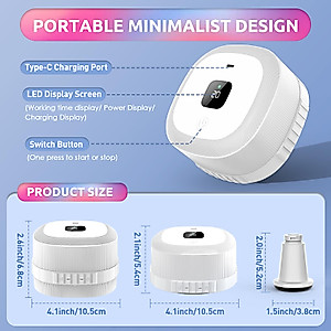 PEKVIZK Mason Jar Vacuum Sealer, Electric 3 in 1 Vacuum Sealer Kit for Wide & Regular Mouth Mason Jars & Vacuum Bags, Cordless Portable Canning Vacuum Sealer Machine 23 Set for Food Storage White