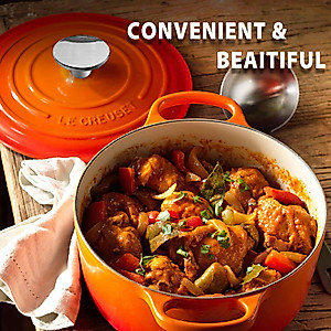 Uenhoy 4 Pcs Dutch Oven Knob Stainless Steel Pan Pot Lid Handle Replacement Knobs for Le Creuset, Aldi, Lodge and Other Enameled Dutch Oven, Silver