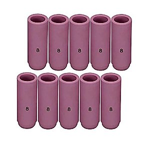 RIVERWELD TIG Alumina Nozzles Ceramic Shield Cup #8 10N46 1/2" Orifice & D12.5 x 47mm Fit DB PTA SR WP 17 18 26 TIG Welding Torch 10pk