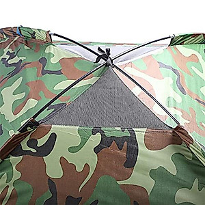 3-4 Person Camping Tent Waterproof Pop-Up Outdoor Sports Tent with Carrying Bag UV Protect Sun Shelter Army Camouflage Print for Outdoor Travel Picnic Hiking Climbing Fishing