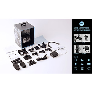 iJoy Arise 1080p Waterproof Action Cam Camera with Mounts and Accessories