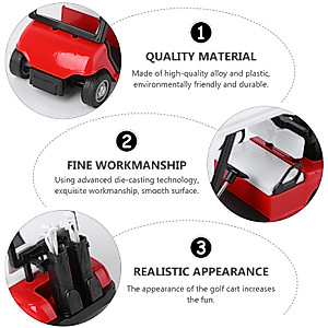 WINOMO Die-cast Model Metal Golf Cart Model,Pull Back Action Golf Cart, Mini 1:20 Scale Golfcart Vehicle for Kids Party Favor Home Office Decor