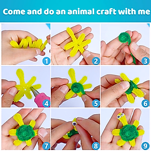 Iooleem 200pcs Orange Pipe Cleaners, Chenille Stems, Pipe Cleaners for Crafts, Pipe Cleaner Crafts, Art and Craft Supplies.