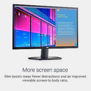 Dell SE2722H Monitor - 27-inch Full HD (1920 x 1080) 60Hz 8ms Display, HDMI/VGA Connectivity, AMD FreeSync Technology, Tilt Adjustability - Black