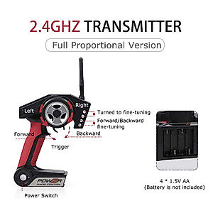 WLtoys A979B RC Car, 1/18 Scale Remote Contro Car, 4WD 70KM/h High Speed RC Truck, 2.4GHz All Terrain Off Road RC Crawler RTR for Kids and Adults