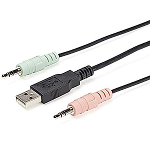 StarTech.com 2 Port DisplayPort KVM Switch - 4K 60Hz - Compact Dual Port UHD DP 1.2 USB Desktop KVM Switch with 4ft Cables & Audio - Bus Powered & Remote Switching - MacBook ThinkPad (SV211DPUA4K)