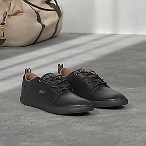 Lacoste Mens Bayliss Sneaker, Black/Black, 10