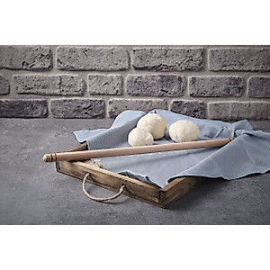 DESTALYA Wood Rolling Pin for Baking | 48 cm Wooden Roller for Dough Pastry Pizza Pasta Bread Cookie Pie Clay | Essential Kitchen Utensil