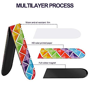 MWOOT 30 Pieces Optical Magnetic Bookmark,Assorted Magnet Book Markers Set,Colorful Magnetic Page Clips Markers for Students Teachers School Home Office Reading Supplies,30 Styles