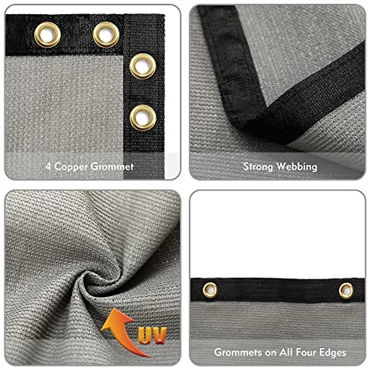 DOEWORKS 3x16FT Balcony Privacy Screen, Deck Shield Fence for Apartment, Backyard, Patio,Grey