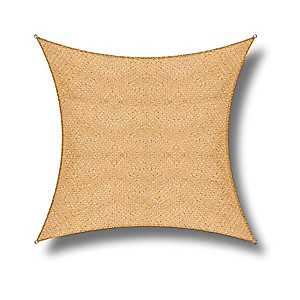 Jesasy Rectangle 10' X 20' Sun Shade Sail Fabric Patio Sail Perfect for Outdoor Patio Garden Canopy Swimming Pools in Color Sand