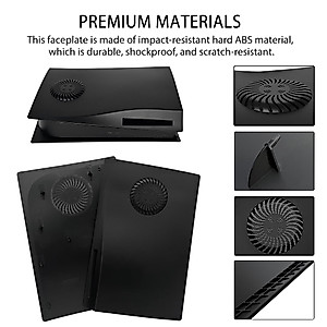 Faceplate with RGB Light Strip for PS5 and Dust Filter for Cooling Vents DOBEWINGDELOU 400+ Effects LED Light Ring Console Cover for Disc Edition DIY Decoration Kit Accessories Black