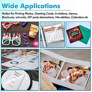 Koala Glossy Inkjet Photo Paper Thick 8.5X11 Inches 100 Sheets 54lb Picture Paper for Inkjet Printer Use DYE INK for Family Photos Letter Size 200gsm