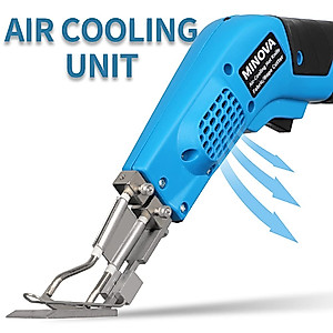 MINOVA Air Cooled Pro Electric Hot Knife Fabric Cutter Rope Cutting Tool Kit with Blades & Accessories (KD-7A-3 (rope fabric cutter))