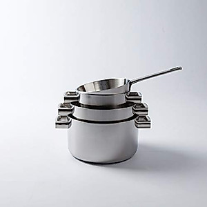 BergHOFF 3900029 Ron Conical 5-Ply Brushed Stainless Steel Saucepan, 36.5 x 21 x 9.1999999999999993 cm, Silver