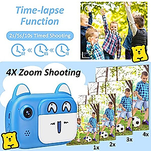 Nameer 1080P HD Selfie Video Kids Camera Toys with 32GB SD Card, Digital Camera for Kids,Toddler Camera for Girls and Boys as Birthday, Blue