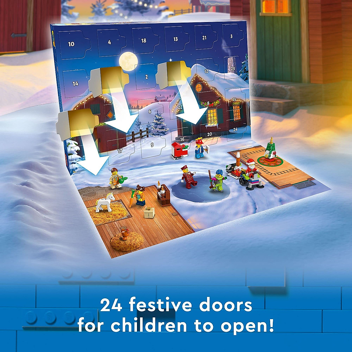 LEGO City 2022 Advent Calendar 60352 Building Toy Set for Kids, Boys and Girls Ages 5+; Includes a City Playmat and 5 City TV Characters (287 Pieces)