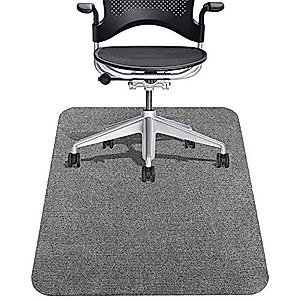 Vicwe Chair Mat for Hardwood Floors Only, 4MM Thick, 47" x 35" Office Home Floor Protector Mat, Multi-Purpose Chair Mat for Home/Office (Light Gray)