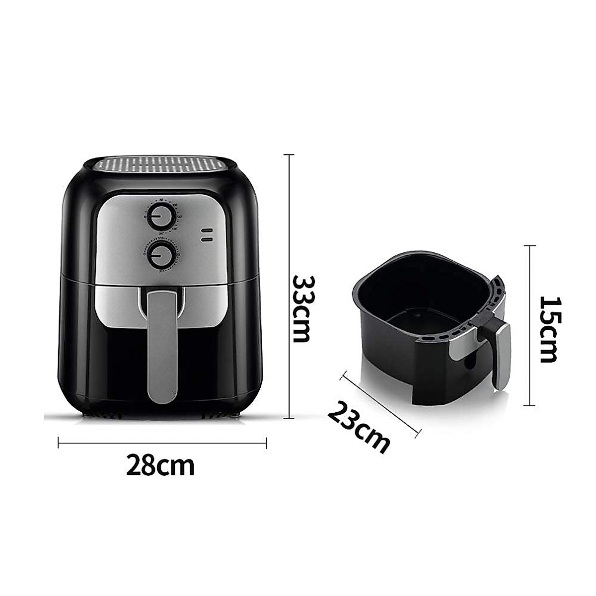 Air Fryer Oil-free Electric Fryer, Household Fully Automatic Large Capacity Low Fat French Fries Smart Air Fryer, 360 Degree Air Circulation, Integrated Liner is Easy to Clean