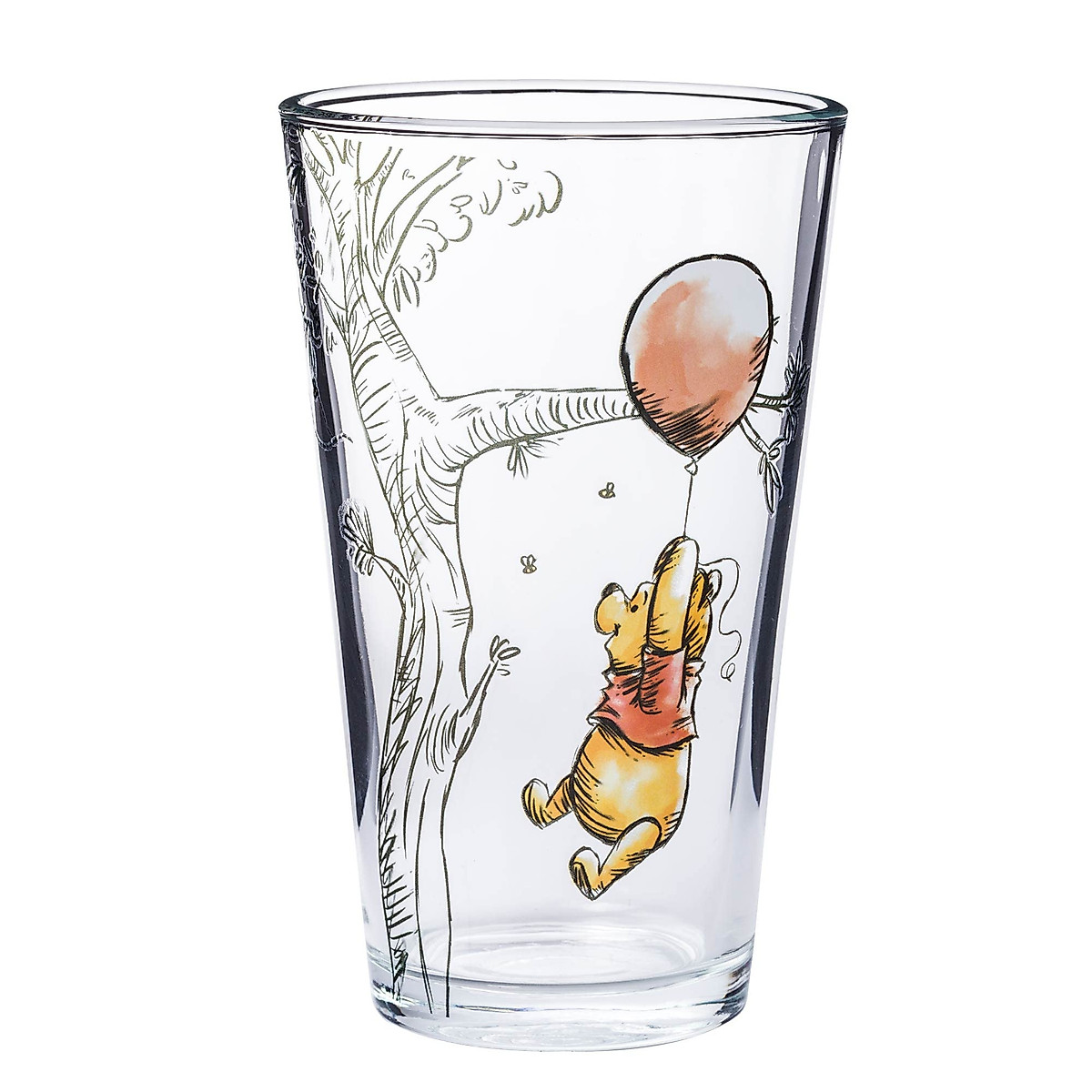 Silver Buffalo Disney's Winnie the Pooh Painted Scenes 4pc Pint Glass Set, 16 Ounces