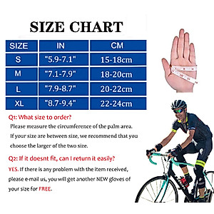 ROVOS Bike Gloves Men & Women Cycling Gloves Bicycle Gloves 5mm Absorbing Padded Half Finger Breathable Mountain Bike MTB Road Biking Gloves (Black, Medium)