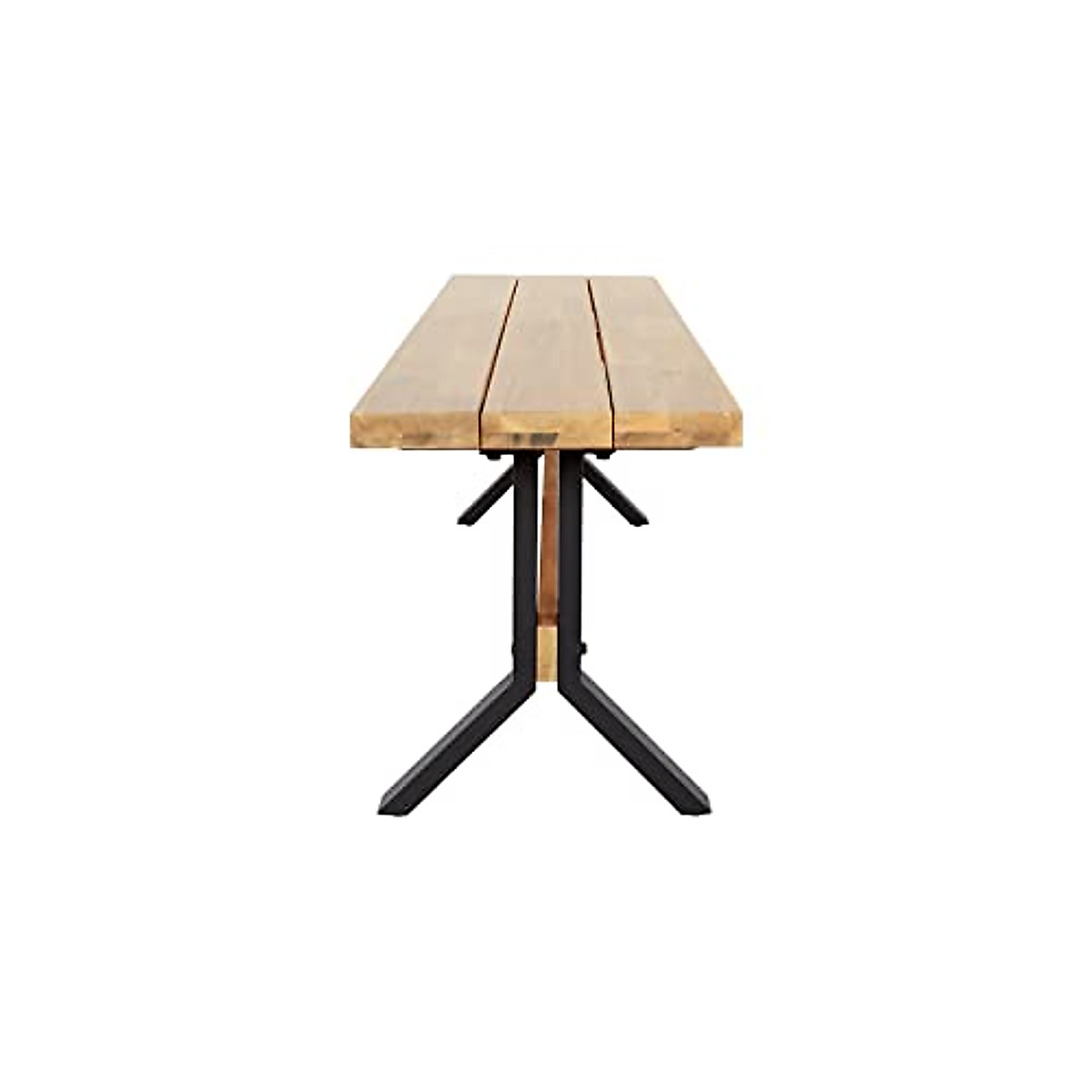 SEI Furniture Standlake Outdoor Bench, Natural, Black