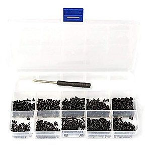 501Pcs / Box for Laptop Screw Set Notebook Netbook Kit Micro-Screw Combination for Laptop Mounting Screw Assembly - (Black) SCRW-138021