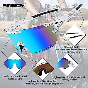 FEISEDY Sports Sunglasses Women Men Cycling Running Driving Skiing Fishing Biking Outdoor Glasses UV Protection Lens B2328