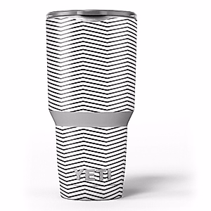 Design Skinz The Slate Black Chevron Pattern with Clear Backing - Skin Decal Vinyl Wrap Kit Compatible with The Yeti Rambler Cooler Tumbler Cups