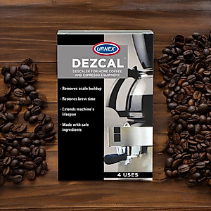 Descaling Powder Solution - 4 Uses - Activated Scale Remover for use with Keurig 1.0/2.0, Home Coffee and Espresso Machines, Kettles, Garment Steamers