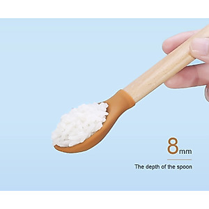 Silicone Baby Spoons- Silicone Tips for Toddlers and Baby- Self-Feeding Utensils (Pack of 4)