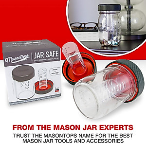 Masontops Jar Safe - Child Proof Herb Container - 2PK - Airtight Storage - Regular Mouth Jar Lock - Stash Bottle Locker