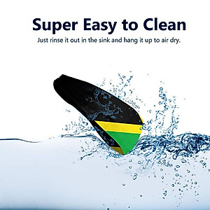 Men and Women Headbands Jamaican Flag Black Sweatbands Exercise Elastic Sweat Workout Headbands for Running, Cross Training, Yoga, Bike