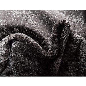 Unique Loom Sofia Collection Area Rug - Casino (6' 1" x 9' Rectangle, Dark Gray/ Ivory)