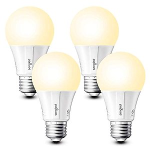 Sengled Smart Light Bulbs, A19 Dimmable Smart Bulbs, Works with Alexa and SmartThings, Voice Control with Google Home and Echo with built-in Hub, Soft White 60W Equivalent, Zigbee Hub Required，4-Pack