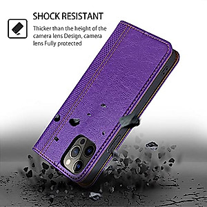 Fansipro Wallet Folio Case for Oppo Reno 2 F, Premium PU Leather Slim Fit Cover for Reno 2 F, 1 Card Slot, Unique Design, Purple