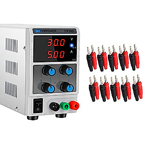 30V 5A Bench Power Supply Variable and Banana Plugs Solder DIY Banana Plug Connectors 10 Pairs