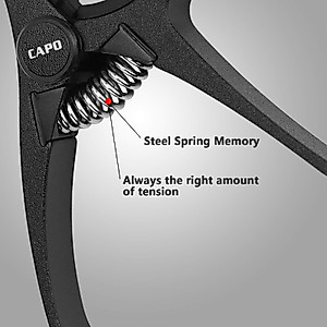 Capo for Banjo, Capo for Guitar, Electric Guitar Capo, Capo for Acoustic Guitar, Ukulele and Bass, Quick Release Capo for Banjo and Mandolin, Made of Ultra Lightweight Aluminum Alloy (Matte Black)