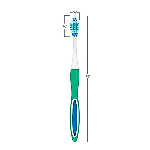 Practicon SmileGoods A401 Toothbrush, 40 Tuft, Soft Bristle, Individually Packaged Toothbrushes, Assorted Colors, Bulk Pack of 72