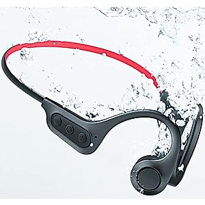 NAGFAK Bone Conduction Swimming Headphones, Bluetooth 5.3 Open Over Ear Running Headphone,Wireless 16GB Memory Headset IP67 Waterproof Sport Headphones with Mic
