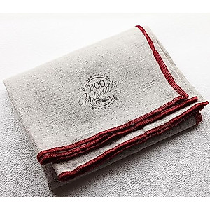 Goodiu Kitchen Towels - Natural Processed Linen Tea Towels 18 x 25’’ Set of 2-100% Pure Linen Hand Towels (Kitchen Towel - (Set of 2), Natural)