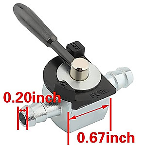 Milttor 2 Packs 1/4" Fuel Shut Off Valve Fit 180 Degree Oregon 07-403 Heavy Duty Inline Cut Petcock Gas Diesel Petrol Scag 48568