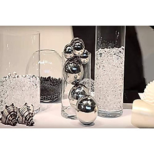 SooperBeads 20,000 Vase Filler Beads Gems Water Growing Crystal Clear Translucent Gel Pearls For Vases, Wedding Centerpiece, Floral Decoration, Plants, Kids Sensory Play Water table activities (Clear)