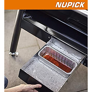 NUPICK 35 Pack Drip Pan Compatible for Weber SmokeFire EX4 / EX6 / EPX6, Genesis II 400/600, Summit 400/600 Series Grills, Disposable Aluminum Foil Grease Trays, 11.1" x 4.75" x 2.5"