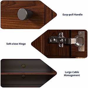 Cozy Castle Mid Century Modern TV Stand for 55 60 inch TV Entertainment Center with Storage Media TV Console Table for Living Room Bedroom and Office