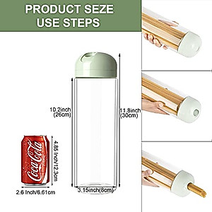 YUPHOO Spaghetti Container Storage 2 Packed Glass Pasta Jars Straw Holder Noodle Storage Containers for Pantry Counter with Lid