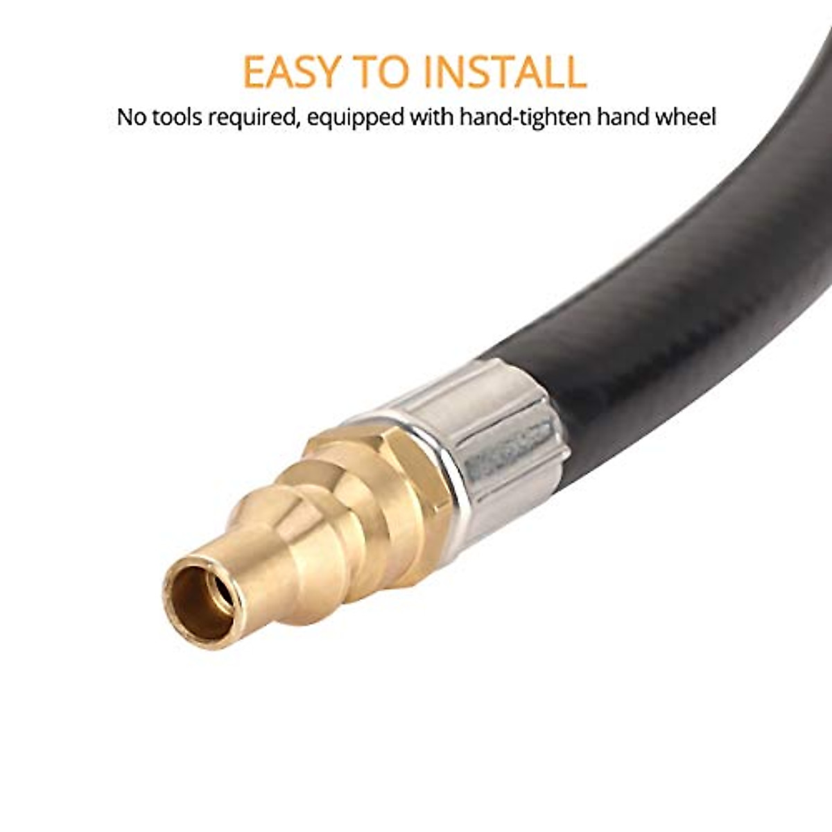 GASLAND 12 FT Low Pressure Propane Quick Connect Hose, RV Propane Quick Connect Hose, Quick Disconnect Propane Hose Extension with 1/4” Safety Shutoff Valve and Male Full Flow Plug, CSA Certified