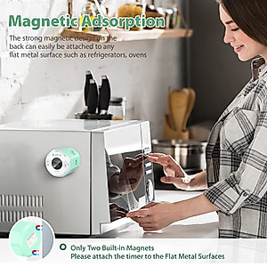 Pomodoro Timer, 8 Sides Visual Magnetic Timer, Digital Cube Flip Timer, Countdown & Count up Timer, Silent & Alarm, Rotating Productivity Timer for Time Management Work Study Exercise(Green)