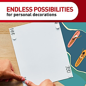 Command Poster Strips, Damage Free Hanging Poster Hangers, No Tools Wall Hanging Strips for Posters, 256 White Command Adhesive Strips