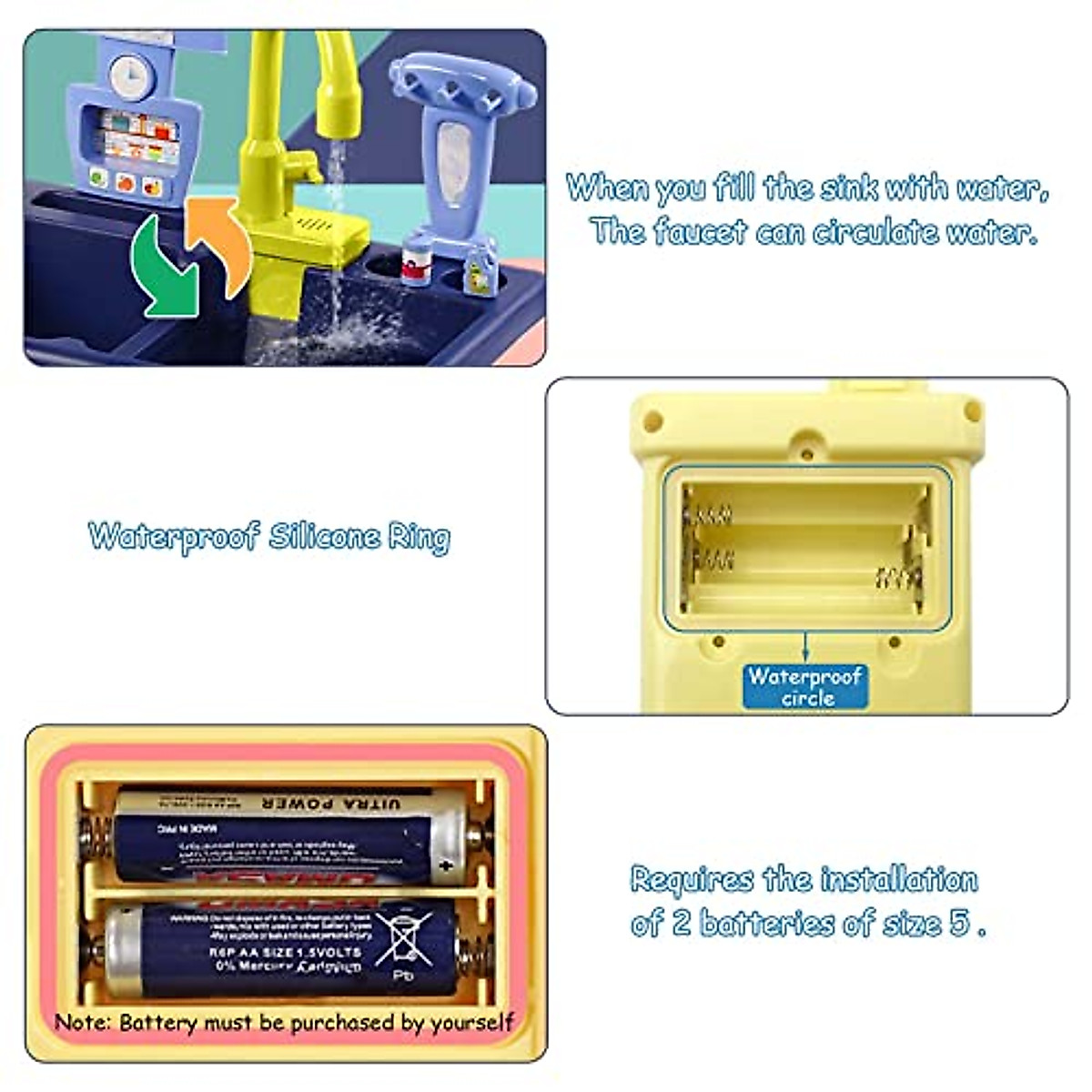 Hamiledyi Parrot Automatic Bath Tub,Pet Parrots Bathing,Bird Bathtub Parrot Shower with Faucet Multifunctional  Bath Box for Cockatiel  Parakeet  Finch Canary and Small Medium Birds  
